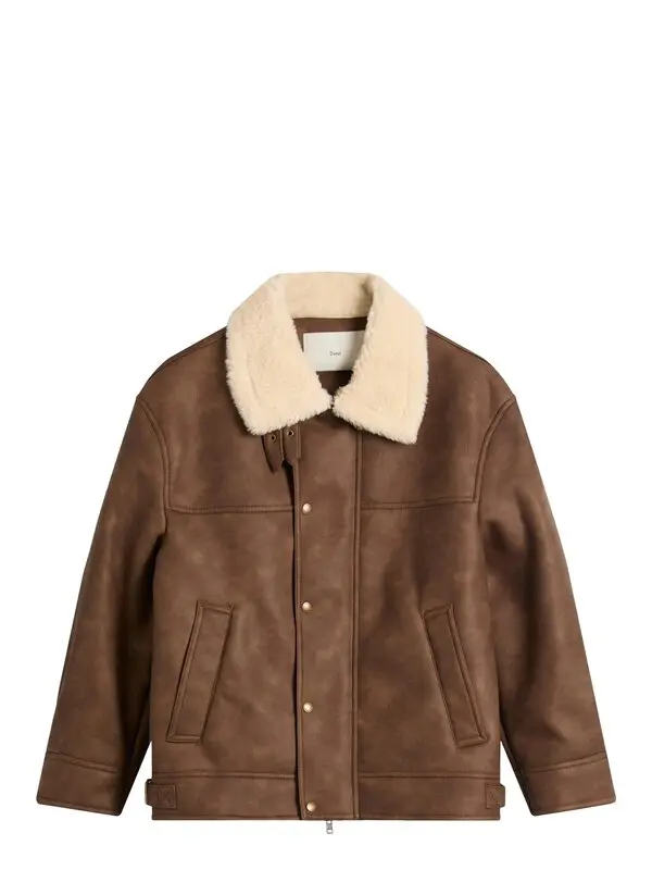 DUNST Faux Shearling Jacket - Camel