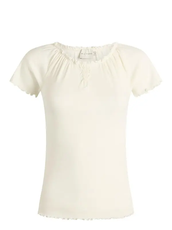 DEIJI STUDIOS Flounce T-shirt - Cream