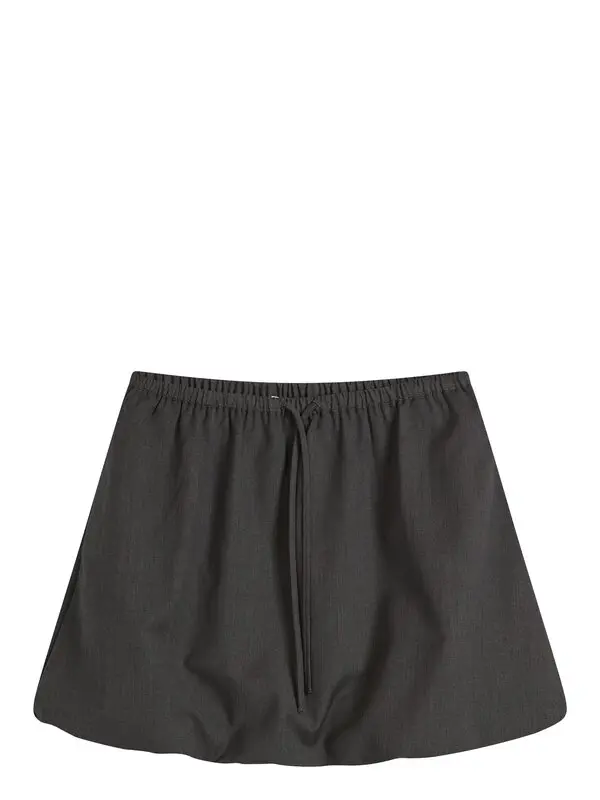 SAMSØE SAMSØE Saroko Drawstring Waist Mini Skirt - Dark Grey Melange