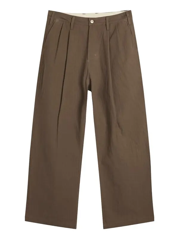 BUTTER GOODS Pleated Trousers - Chocolate