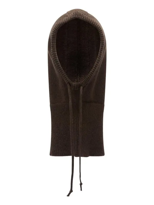 MAISON MARGIELA Knitted Balaclava Hood - Brown