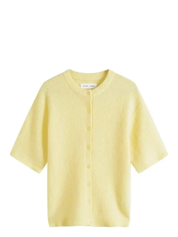 SAMSØE SAMSØE Saanouria Short Sleeve Cardigan - Flan