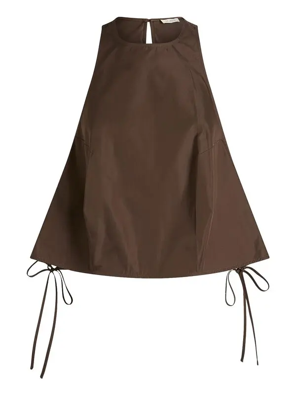 ST. AGNI Paper Taffeta Cocoon Top - Mocha