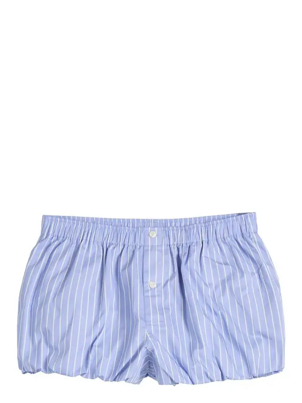 Acne Studios Striped Cotton Casual Shorts - White/blue