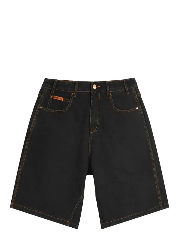 BUTTER GOODS Baggy Denim Shorts - Washed Black