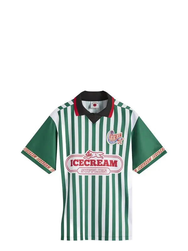ICECREAM Striped Football Shirt - Green