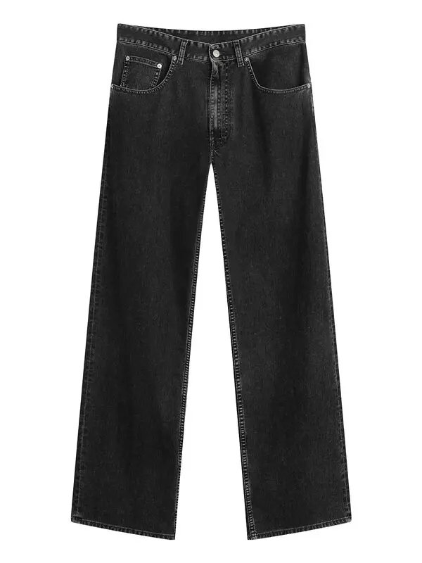 MAISON MARGIELA Oversized Wash Wide-leg Denim Jeans - Black