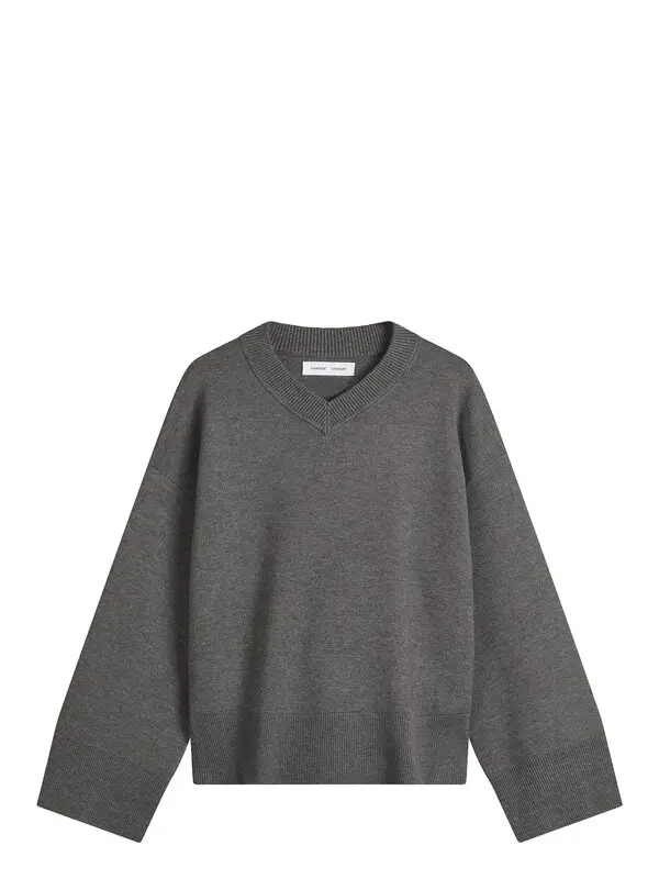SAMSØE SAMSØE Salula V-neck Sweater - Dark Grey