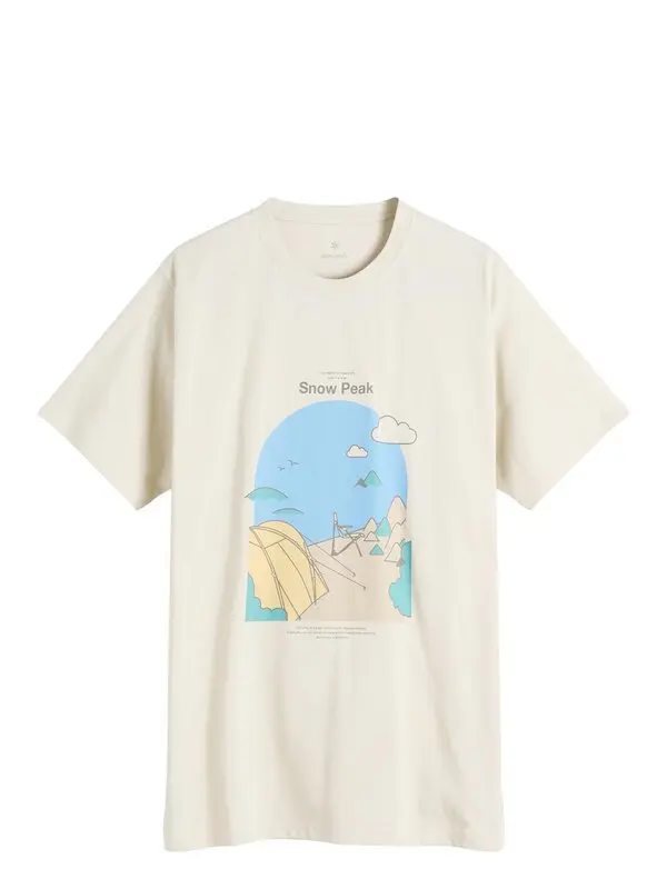 SNOW PEAK Camping Graphic T-shirt - Ivory