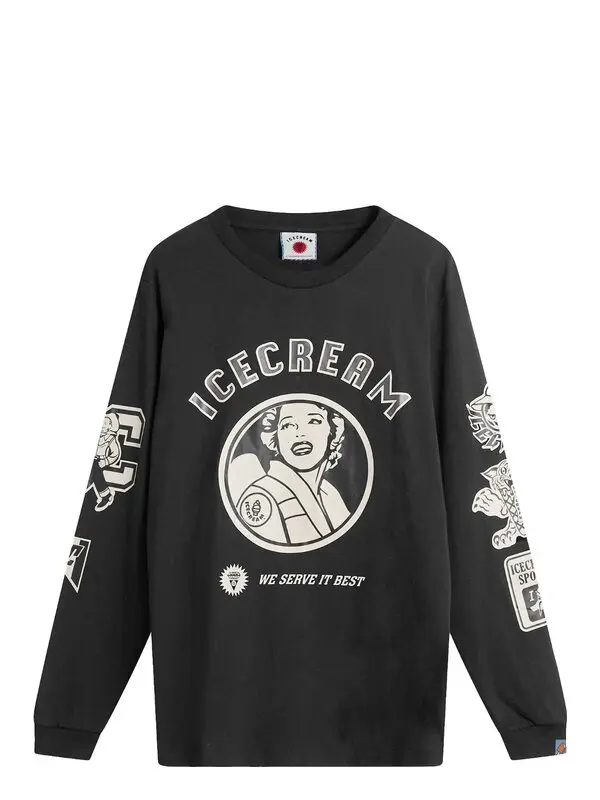 ICECREAM Multi Graphic Longsleeve T-shirt - Black