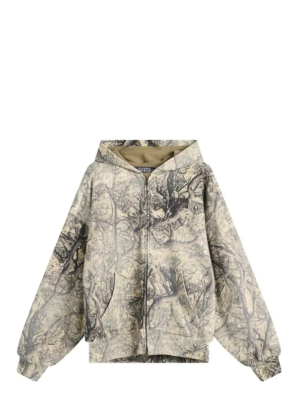 BILLIONAIRE BOYS CLUB Diamonds & Dollars Tree Oversized Hooded Jacket - Camo