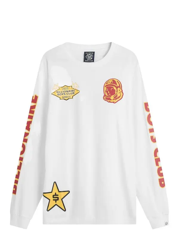BILLIONAIRE BOYS CLUB Multi Graphic Longsleeve T-shirt - White