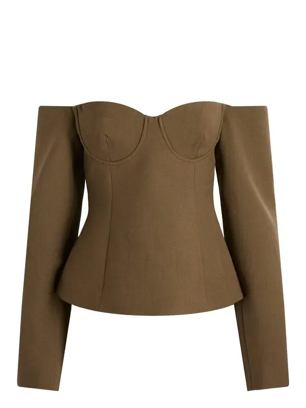 Sir The Label Sartoria Bodice Top - Chocolate Marle