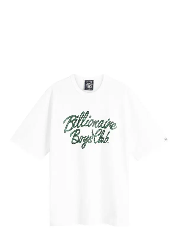 BILLIONAIRE BOYS CLUB Script Oversized T-shirt - White