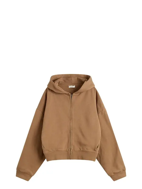 ENTIRE STUDIOS Thermal Waffle Zip-up Hoodie - Dune