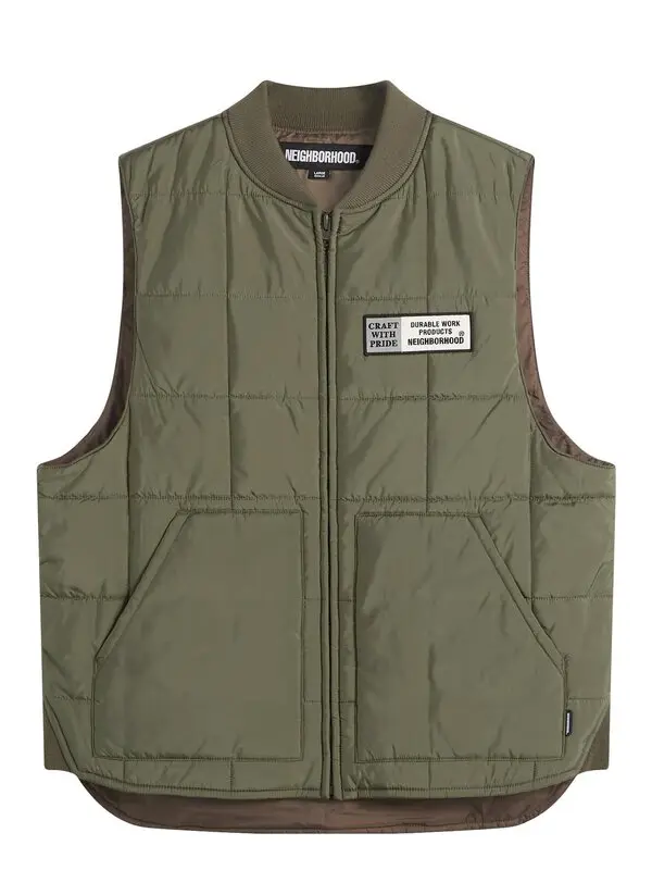 NEIGHBORHOOD Reversible Padded Vest - Olive Drab