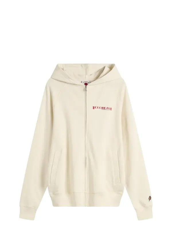 ICECREAM Waitress Zip Hoodie - Oat