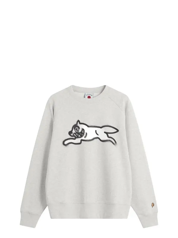 ICECREAM Spray Paint Running Dog Sweatshirt - Heather Grey