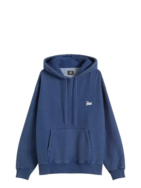 PATTA Classic Acid Washed Hoodie - Blue
