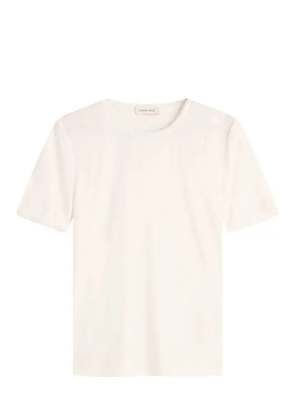 ANINE BING Pia Pointelle T-shirt - Off White