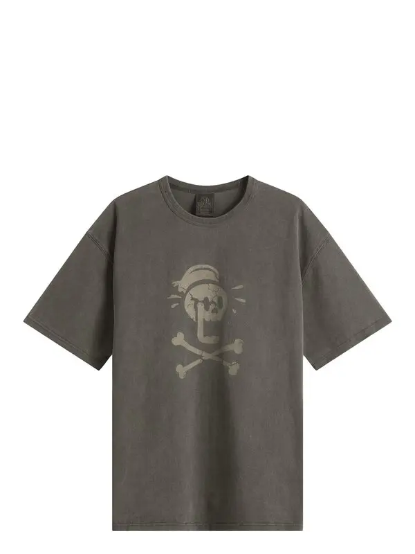 FRIZMWORKS Black Flag Pigment Dye T-shirt - Charcoal