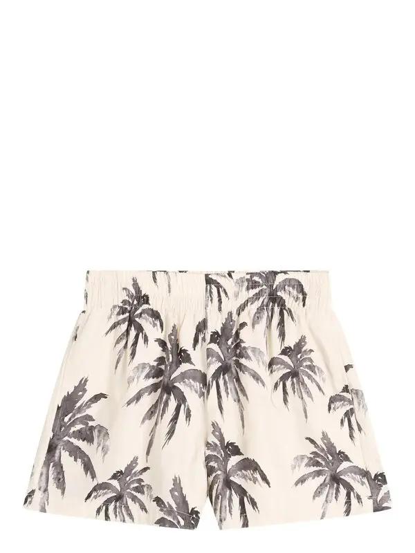 ANINE BING Kam Palm Printed Shorts - Black Palm