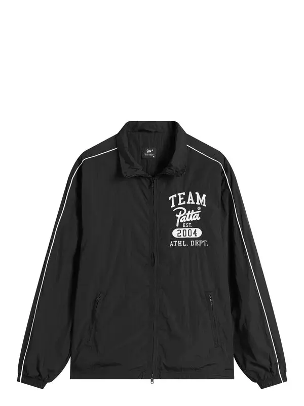 PATTA Athletic Nylon Track Jacket - Black