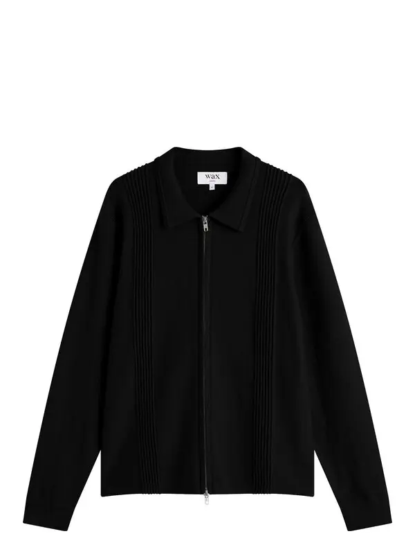 WAX LONDON Lennox Milano Zip Polo - Black