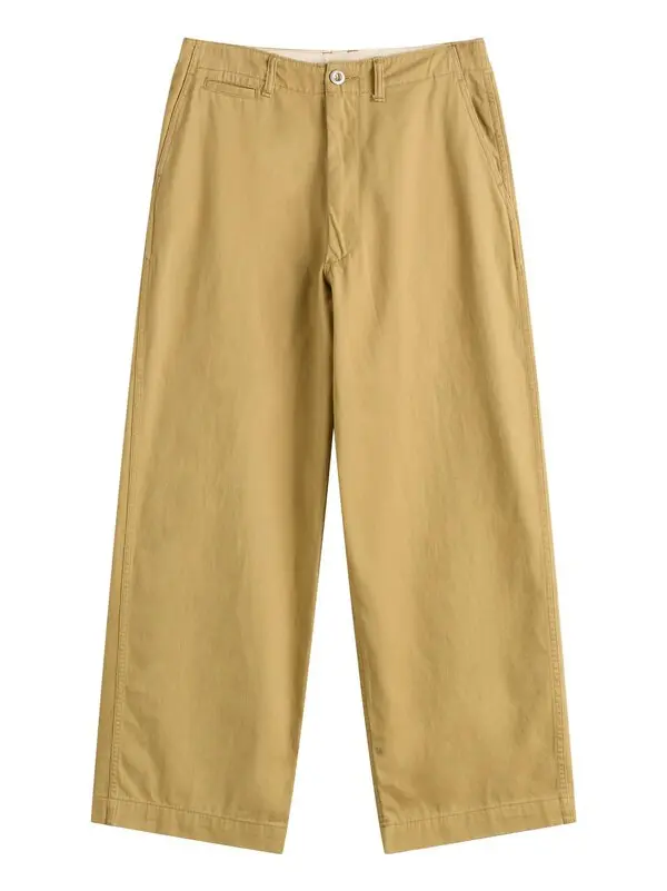 BEAMS Wide Chino Pants - Beige