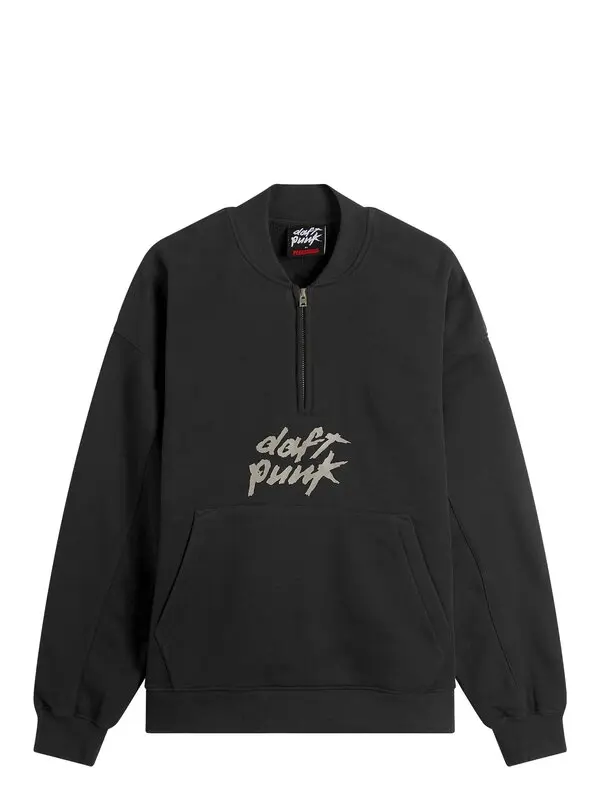 PLEASURES Primetime Quarter Zip - Black