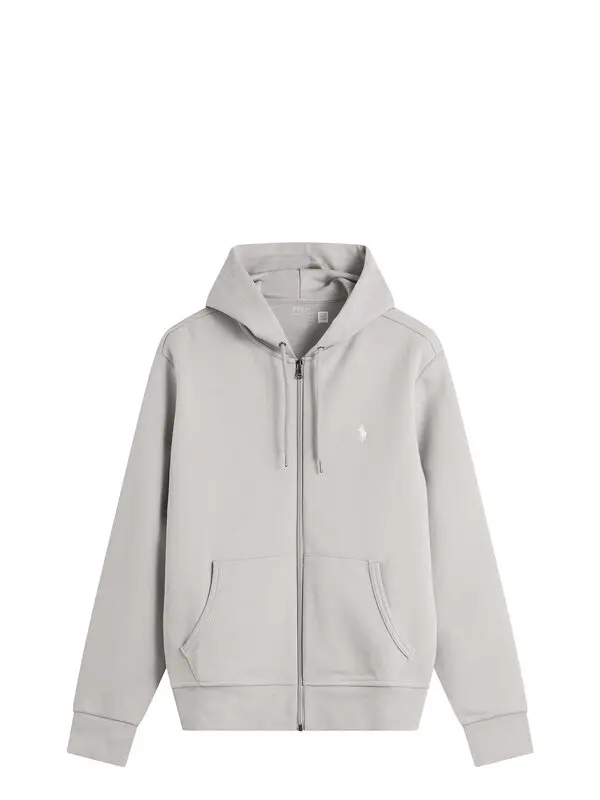 Ralph Lauren Double Knit Tech Zip Hoodie - Soft Grey