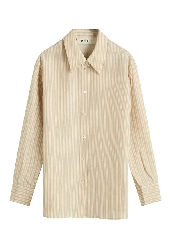 RÓHE Silk Striped Shirt - Classic Stripe