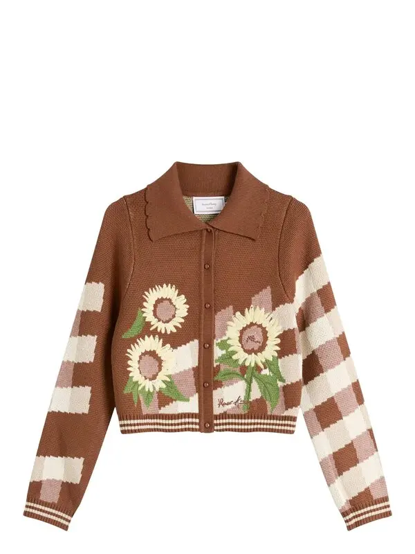 HOUSE OF SUNNY Sunflower Tripper Cardigan - Tobacco