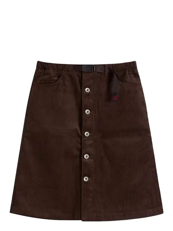 Gramicci Button-down Midi Skirt - Deep Brown
