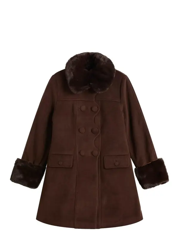 HOUSE OF SUNNY Dolly Coat - Rosewood Brown