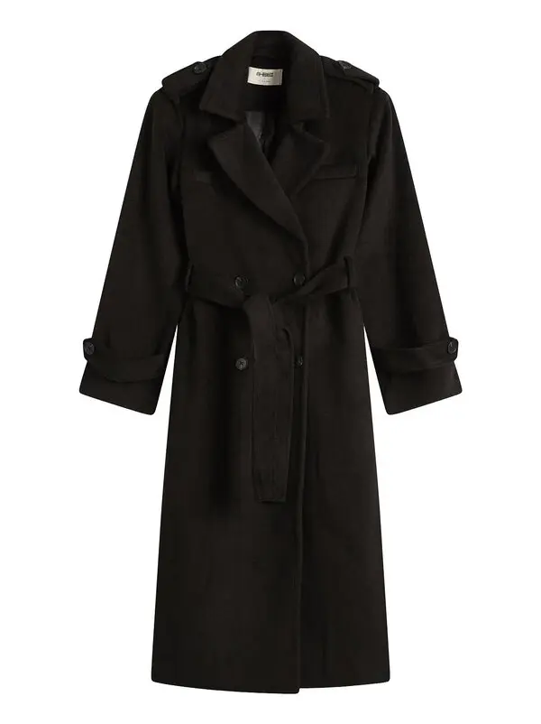 4TH & RECKLESS Anderson Belted Trench Coat - Black