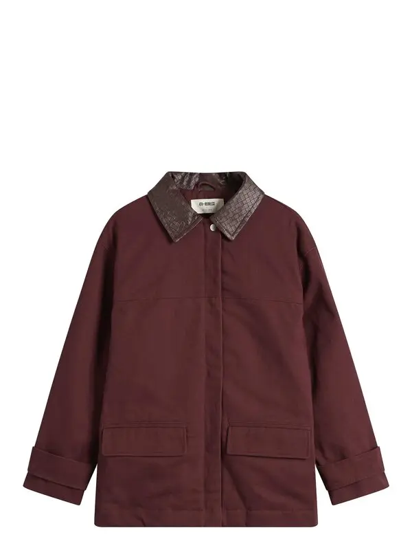 4TH & RECKLESS Sutton Shacket - Burgundy