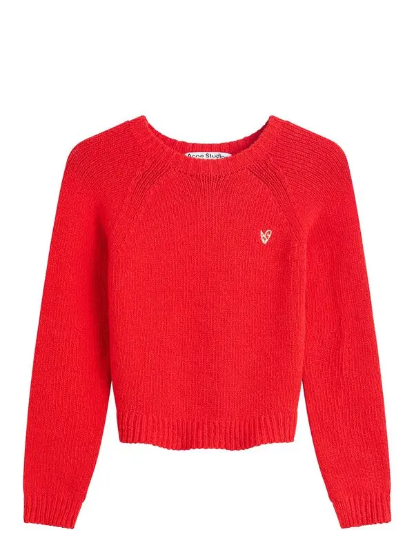 Acne Studios Koshi Socks Ribs Sweater - Bright Red