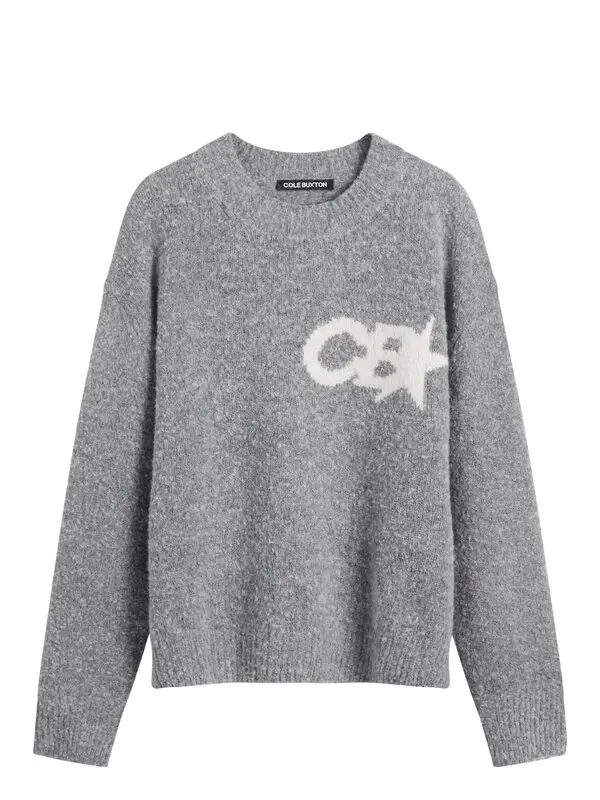 COLE BUXTON Cb Star Knit Sweater - Grey