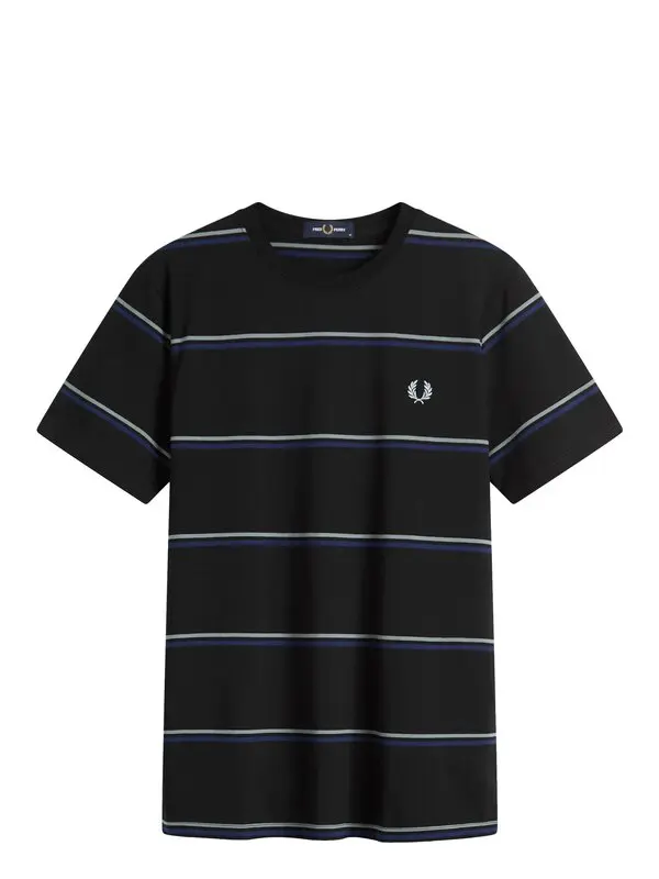 Fred Perry Fine Stripe T-shirt - Black