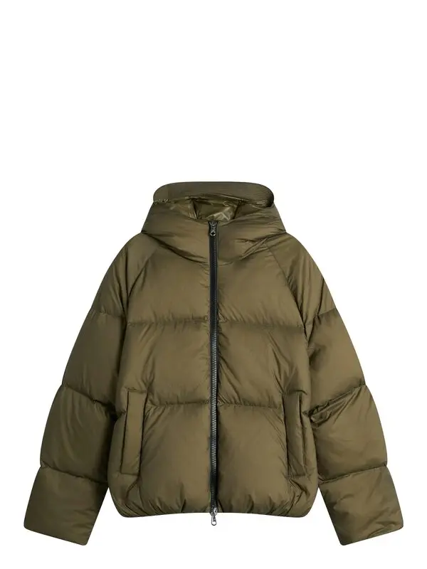 COLE BUXTON Hooded Down Jacket - Khaki
