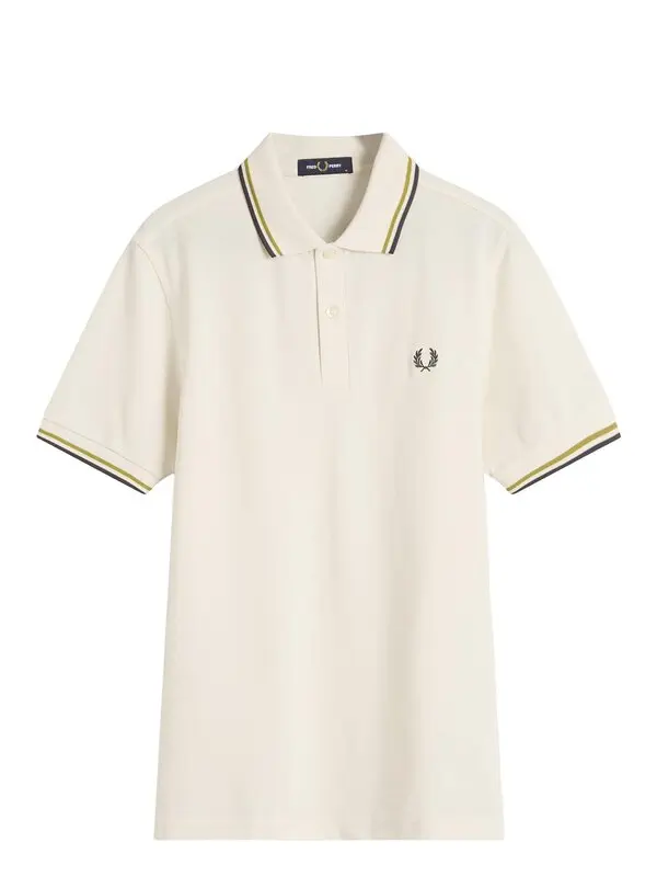 Fred Perry Twin Tipped Polo Shirt - Ecr/tbyllw/ancgy