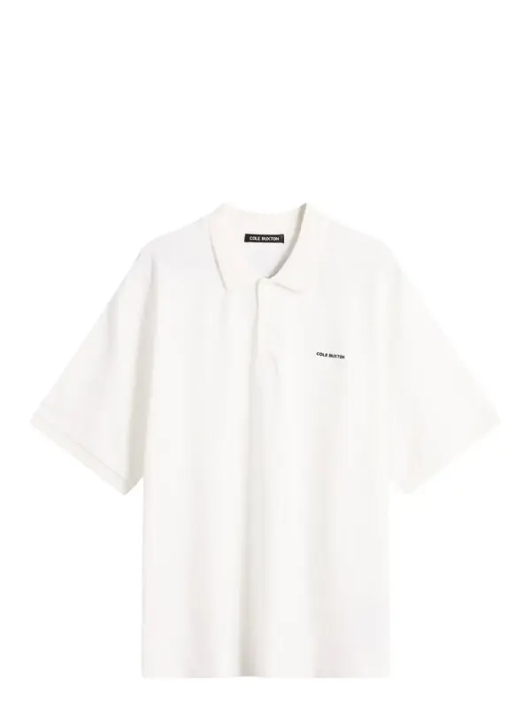 COLE BUXTON Mini Logo Polo Shirt - Vintage White