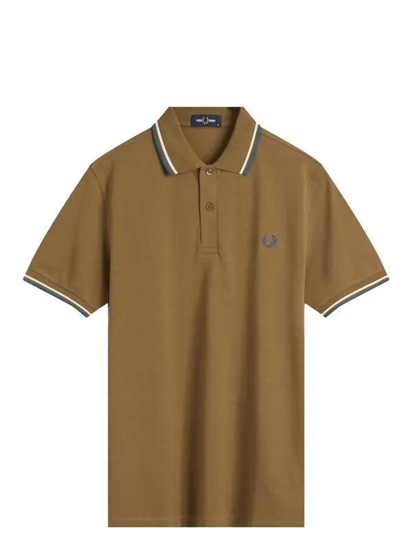 Fred Perry Twin Tipped Polo Shirt - Shdstn/ecr/dkpet