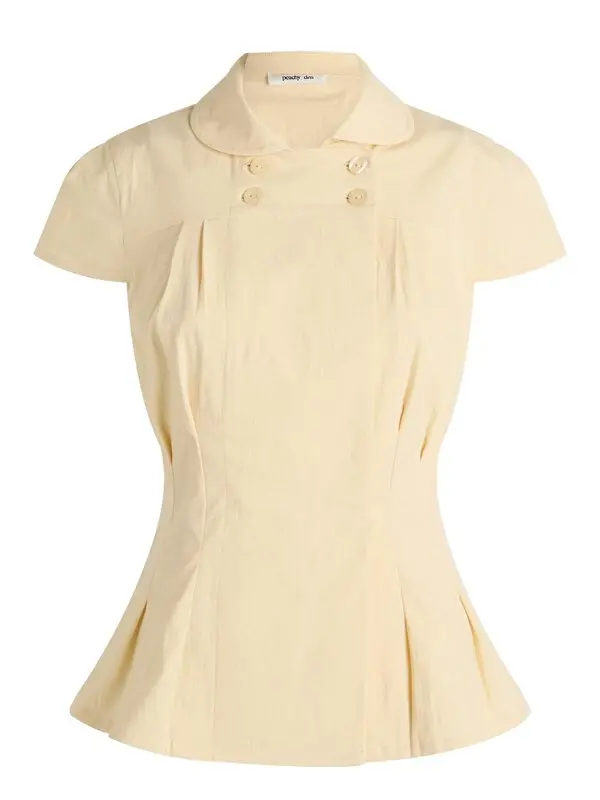PEACHY DEN Missy Blouse - Parchment