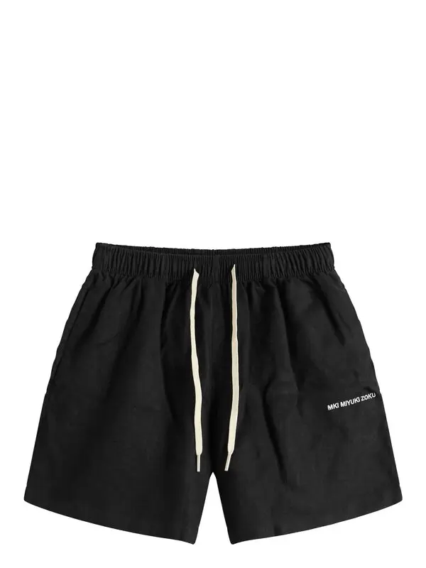 MKI MIYUKI ZOKU Linen Shorts - Black