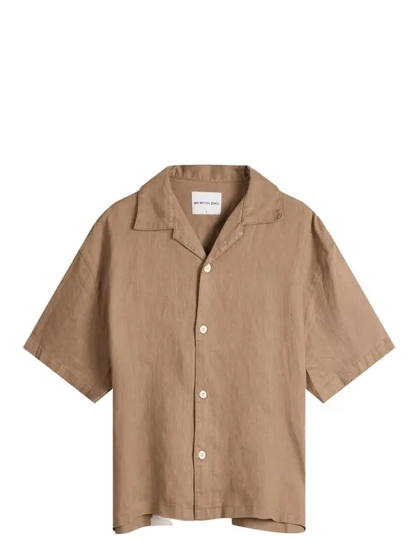 MKI MIYUKI ZOKU Linen Vacation Shirt - Mushroom
