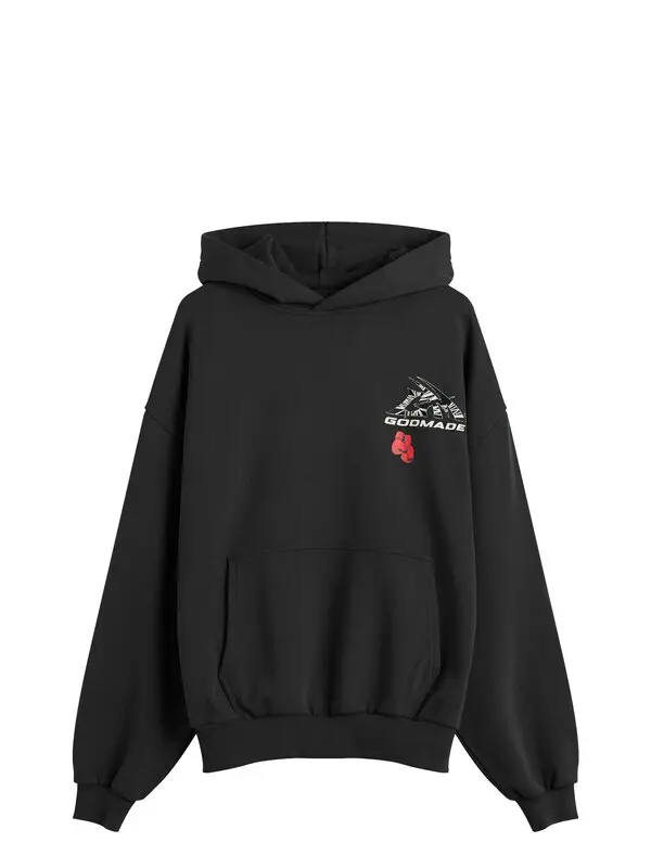 GOD MADE Gm Logo Wrapped Hoodie - Washed Black