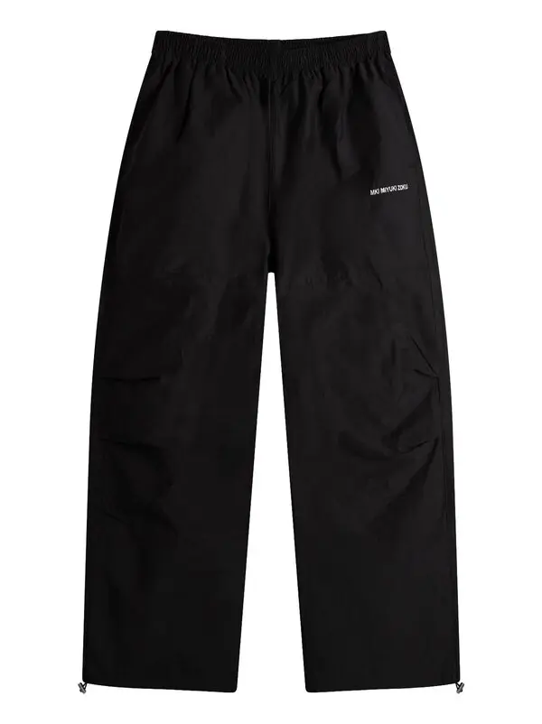 MKI MIYUKI ZOKU Washed Cotton Nylon Parachute Pants - Black