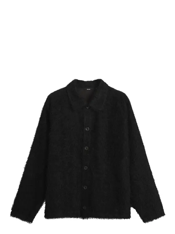 BEAMS Fringe Overshirt - Black